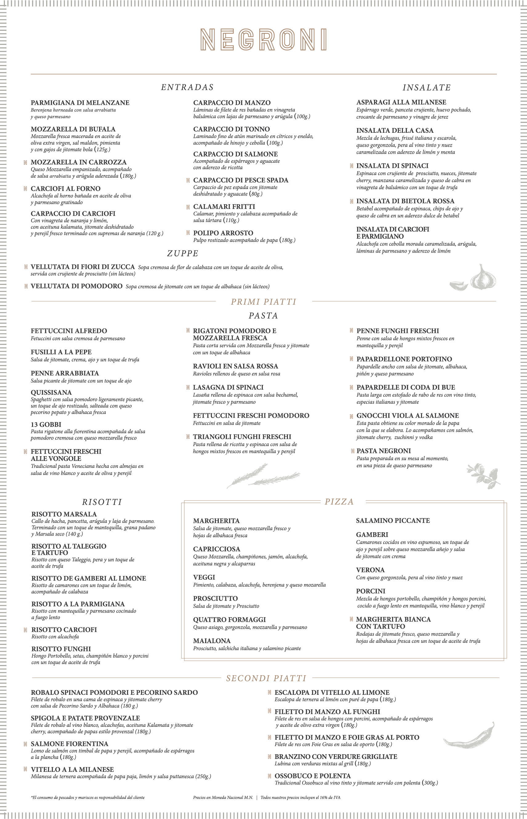 Negroni | Menu